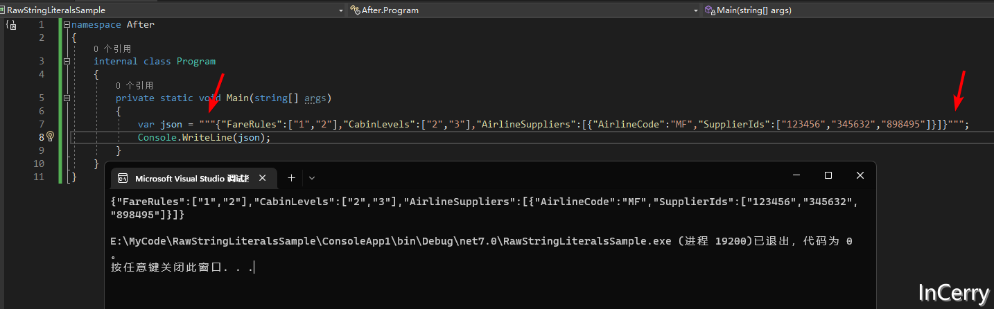 C#11之原始字符串 - InCerry - 博客园