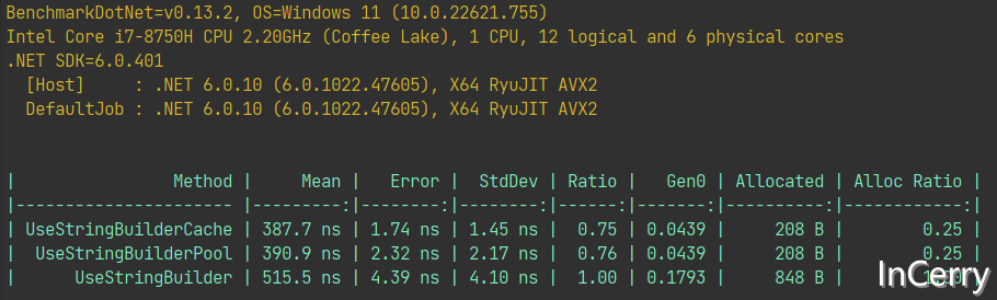 .NET性能优化-复用StringBuilder - InCerry - 博客园